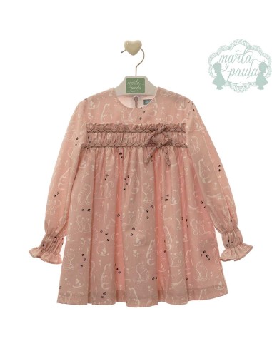 Vestido Niña Rosa Familia Paolo Marta y Paula Moda Infantil