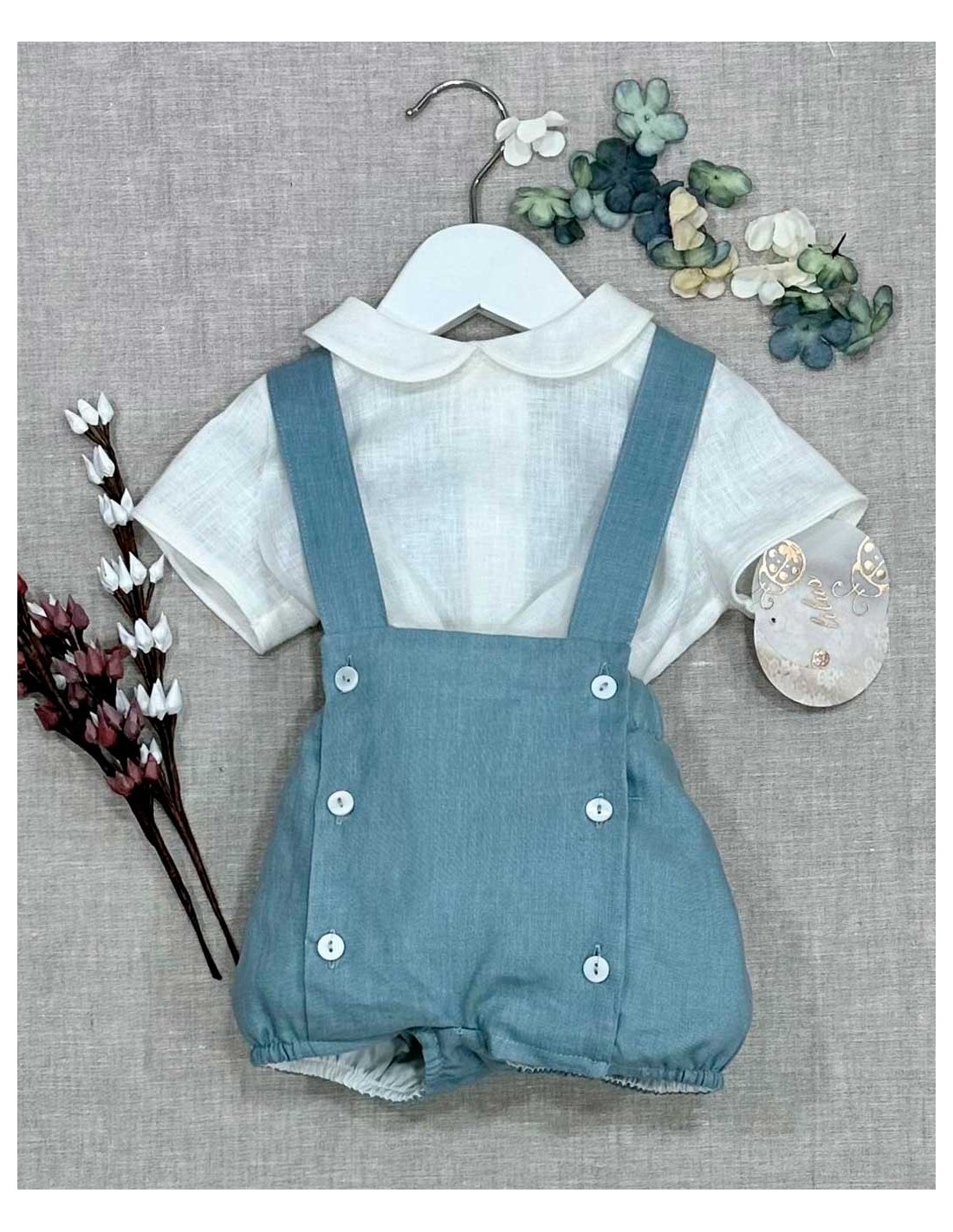 Conjunto Peto Niño Bebé Ceremonia Lilus Oceáno