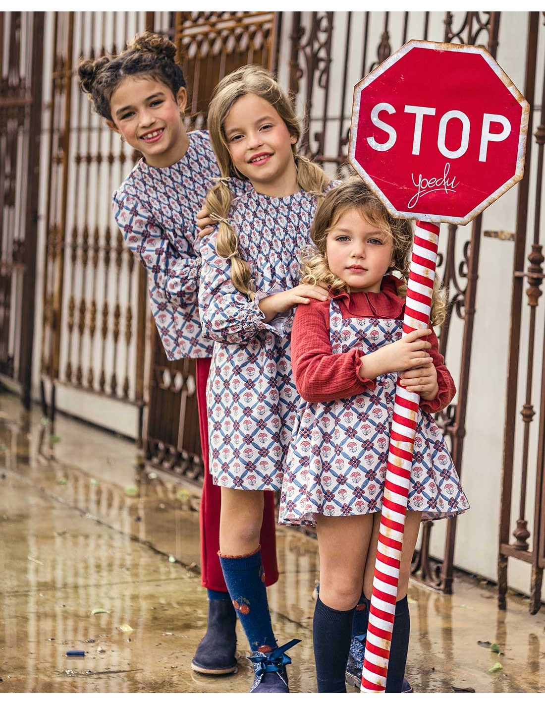 Conjunto Niña Familia Color Yoedu Moda Infantil Pimentón